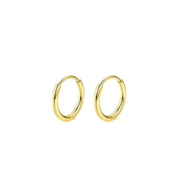 6mm thin hinged hoops - Gold – The Earring Collective